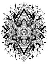 Simple Petal Mandala Coloring Page - Free Printable for Beginners and Kids