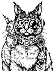 Free Steampunk Queen on Ornate Throne Coloring Page PDF